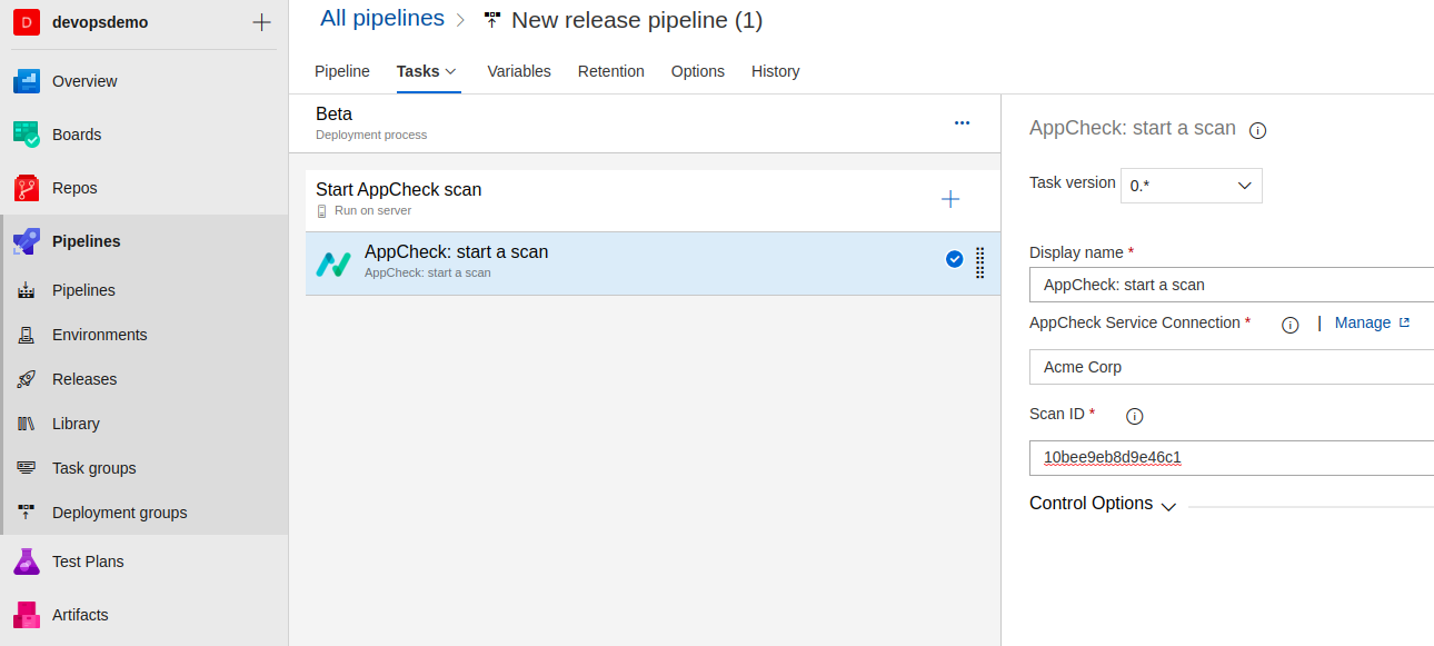Integrating AppCheck into Microsoft Azure Devops Pipeline – AppCheck-NG