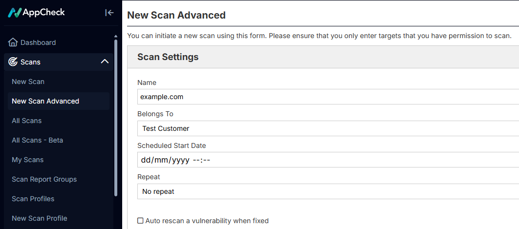 How to Scan: Web Applications – AppCheck-NG